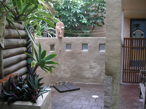 "Fully enclosed courtyard"